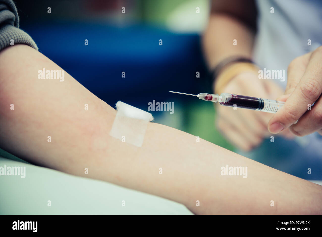 Blood collecting syringe hi-res stock photography and images - Alamy