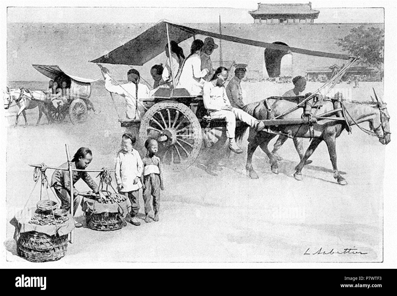 90 Chinese wagon and Tartar cart (L. Sabattier Stock Photo - Alamy