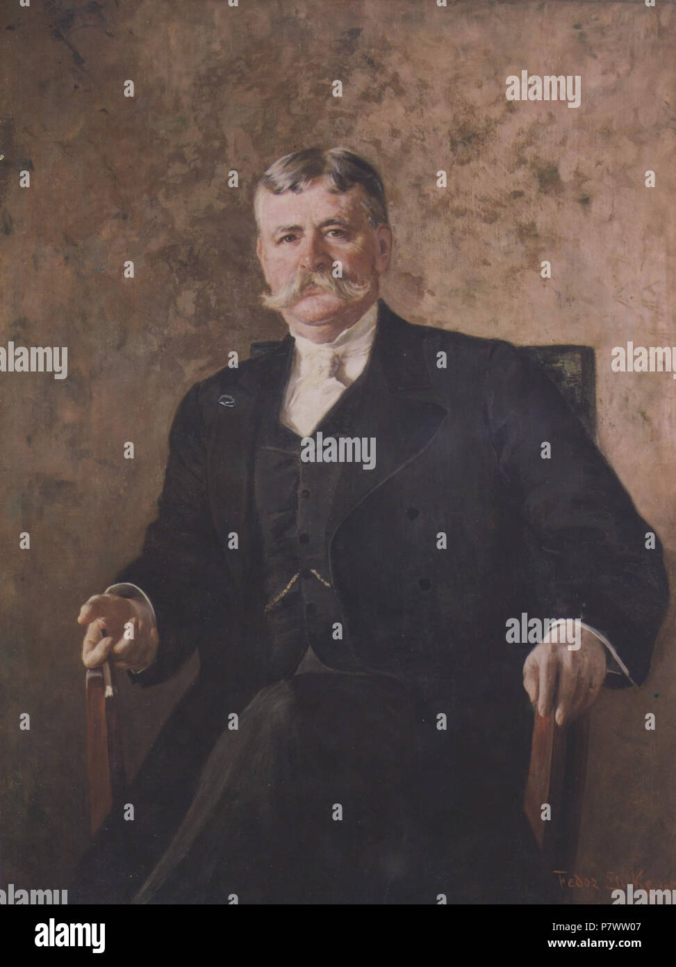 English: 'Clement Acton Griscom,' by artist Fedor Encke (1851-1936 ...