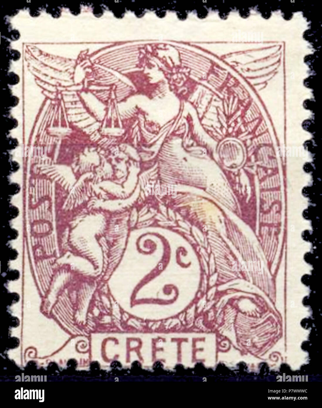 99 Crete 1902 2c Stock Photo - Alamy