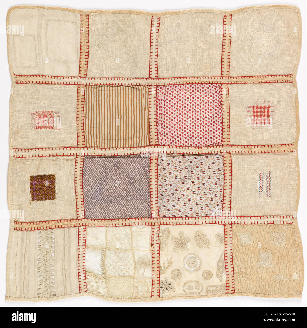 . Darning sampler 1869 102 Darning sampler - (6857181 Stock Photo - Alamy