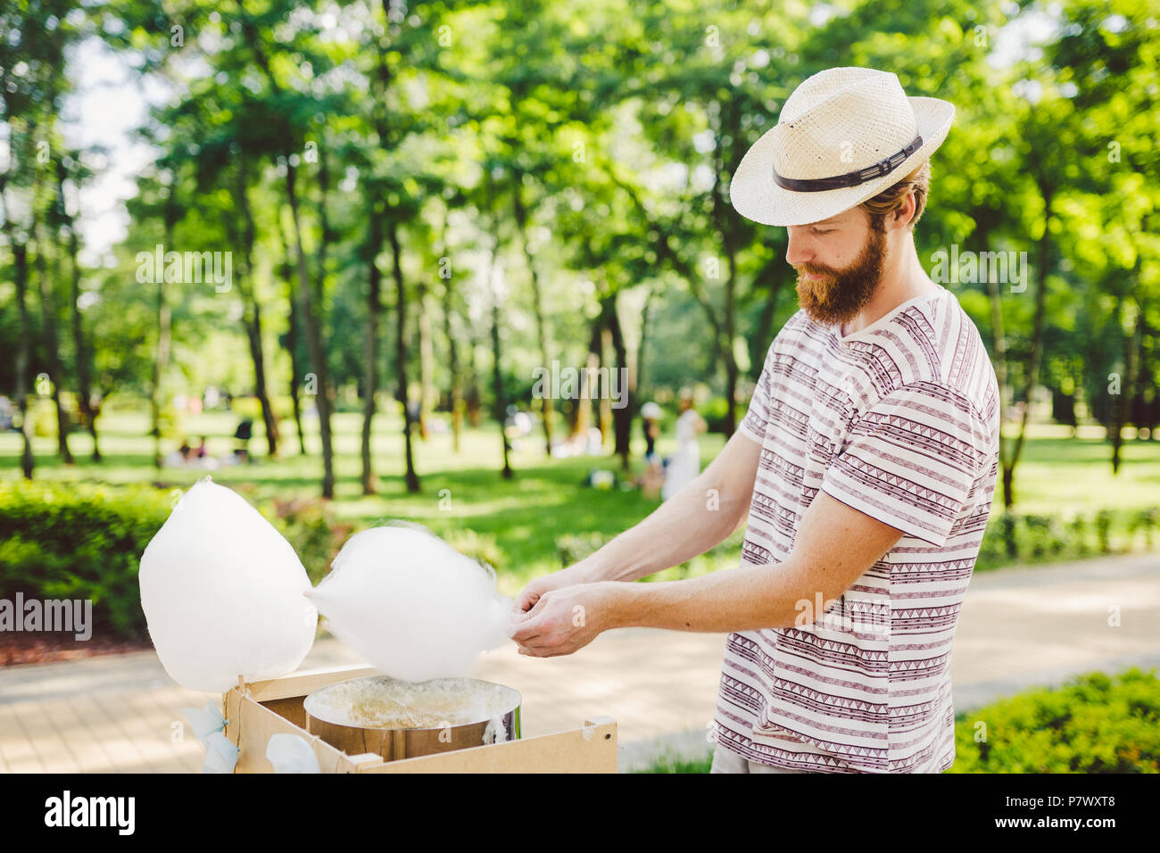 Man Selling Cotton Candy In Stock Photos & Man Selling Cotton Candy In ...