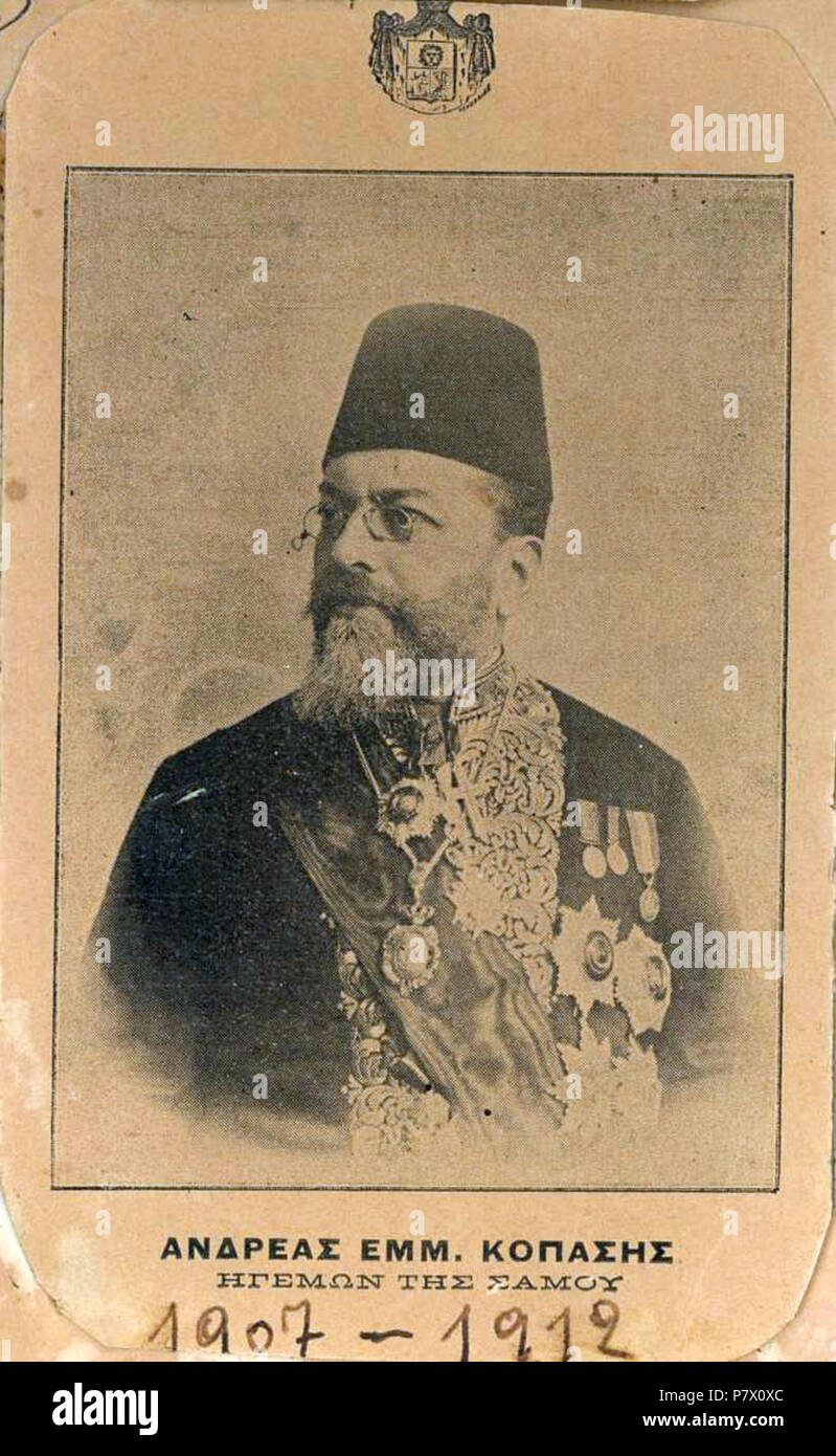 English: Portrait photo of Andreas Kopasis, Prince of Samos (1907-1912 ...