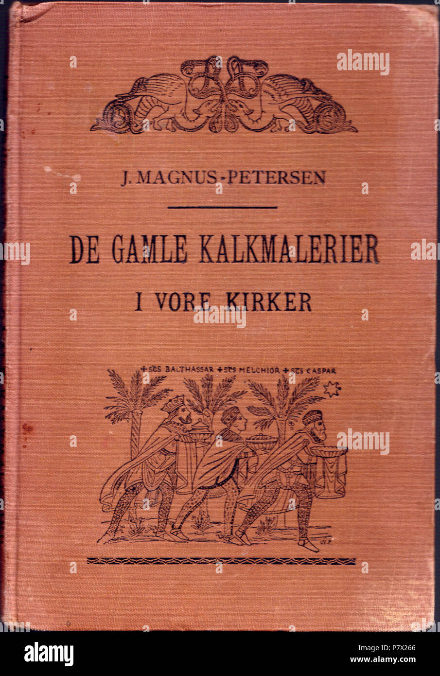 Dansk: Forside af bogen 'da:De gamle Kalkmalerier i vore Kirker' af ...