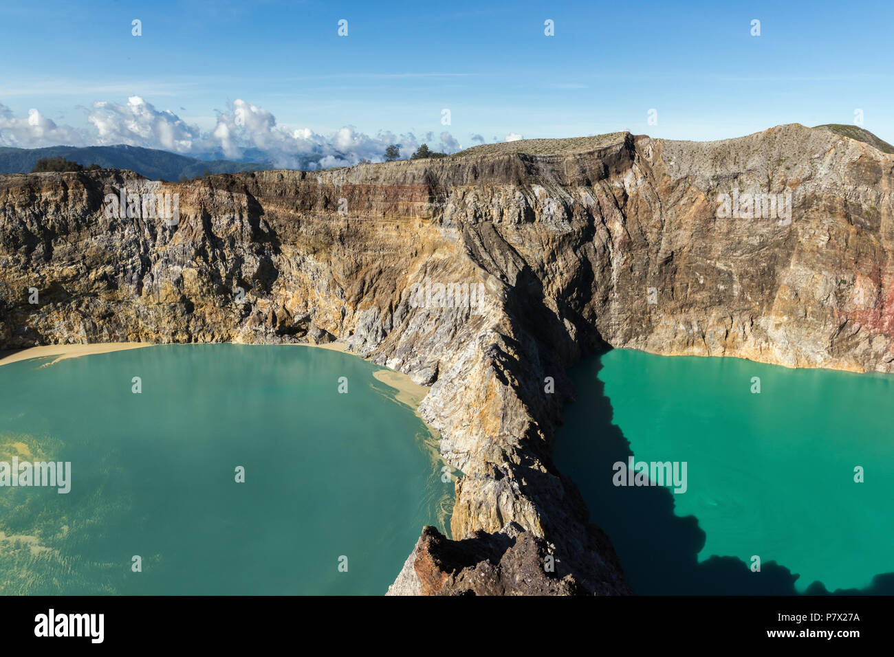 Tiwu Nuwa Muri Koo Fai (left) and Tiwu Ata Polo (right) crater lakes ...