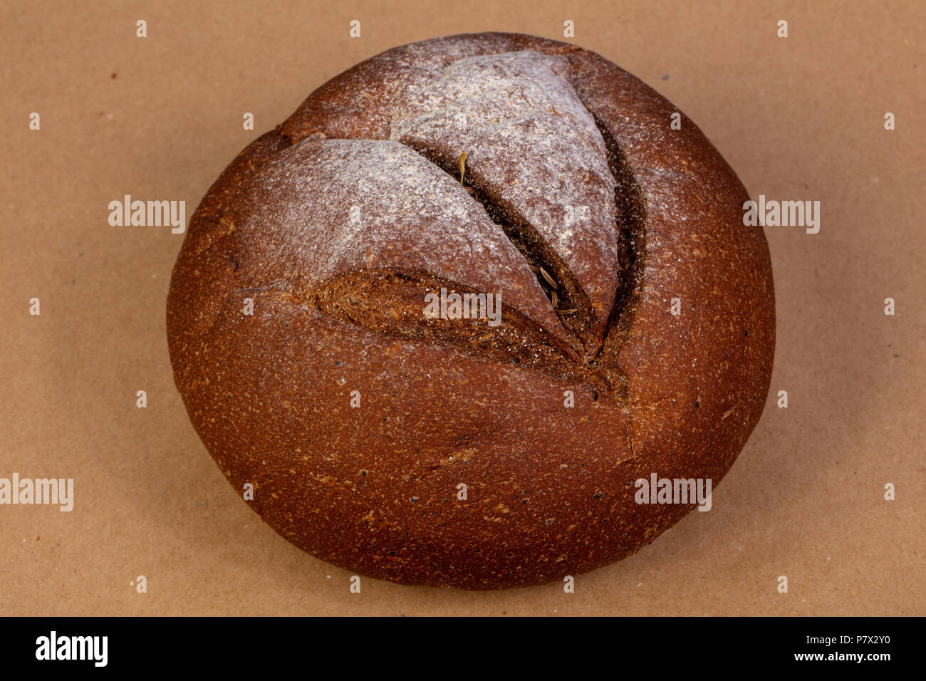 Hot crust Homemade round bread Stock Photo - Alamy