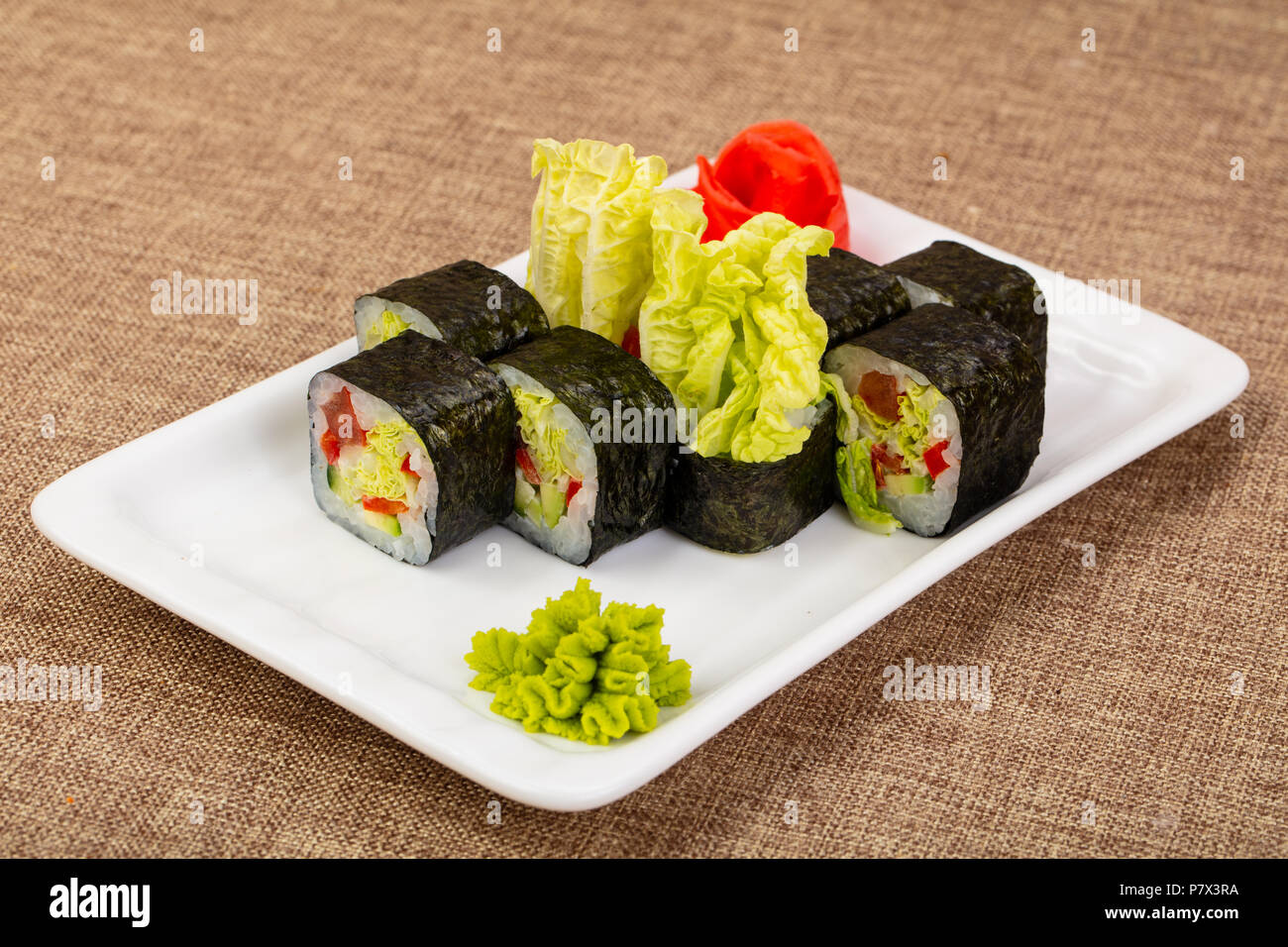 Japanese traditional cold vegetable roll Stock Photo - Alamy