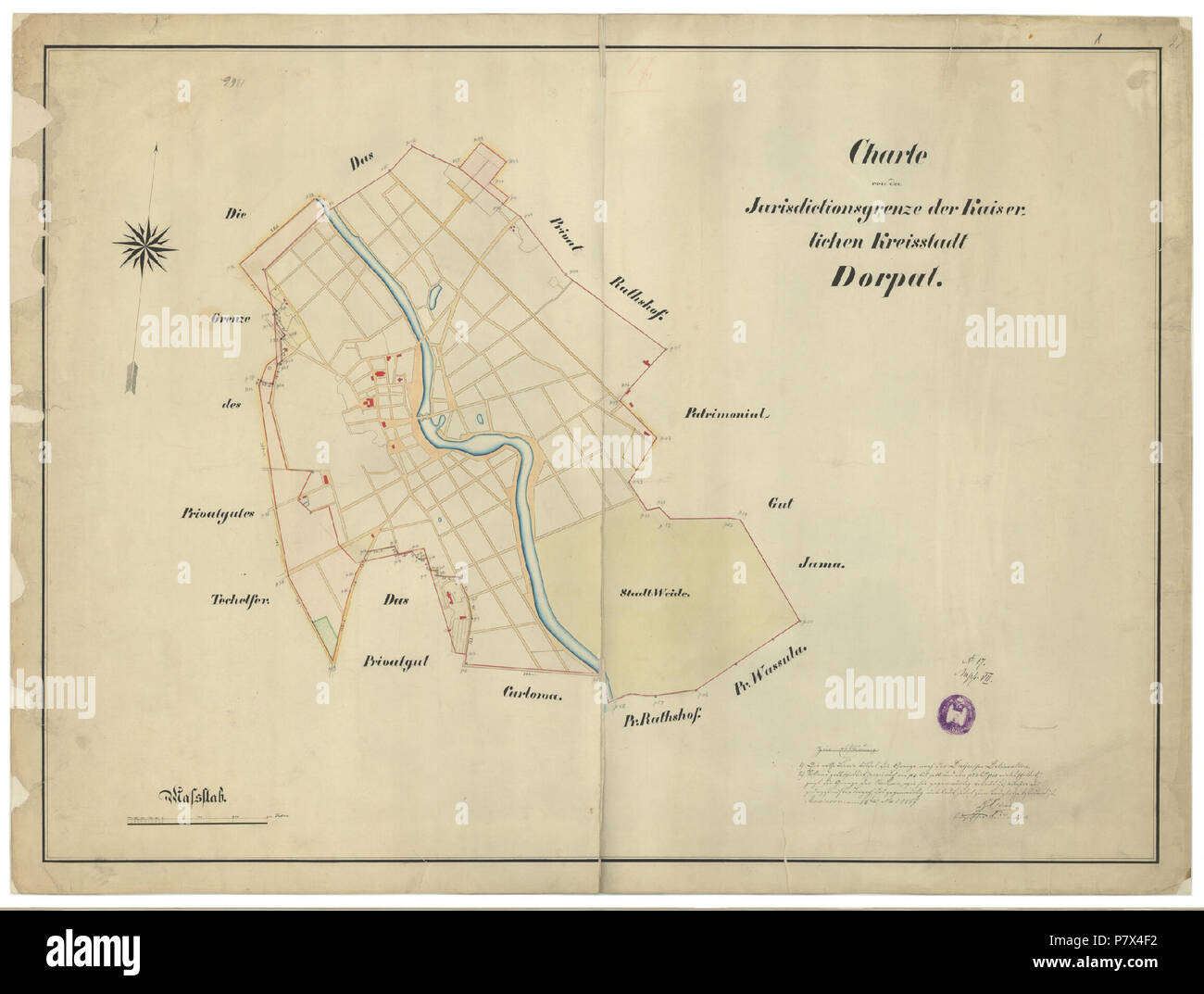 Dorpat map hi-res stock photography and images - Alamy
