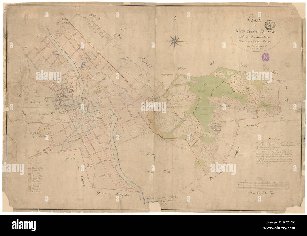 Dorpat map hi-res stock photography and images - Alamy