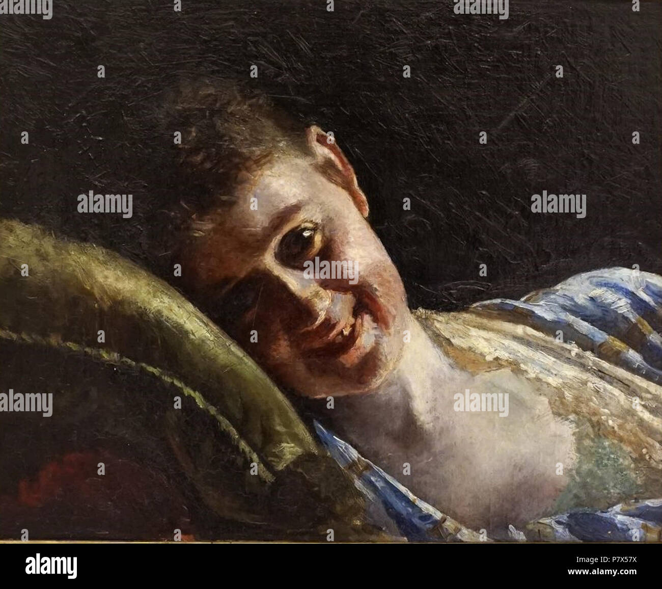English: Portrait of the Danish actress Emma Thomsen (1863-1910), oils ...