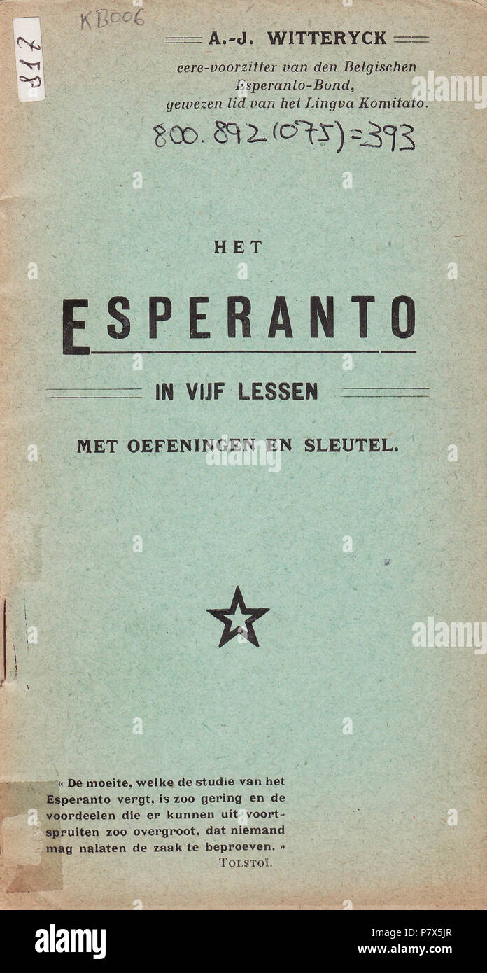 Esperanto book hi-res stock photography and images - Alamy