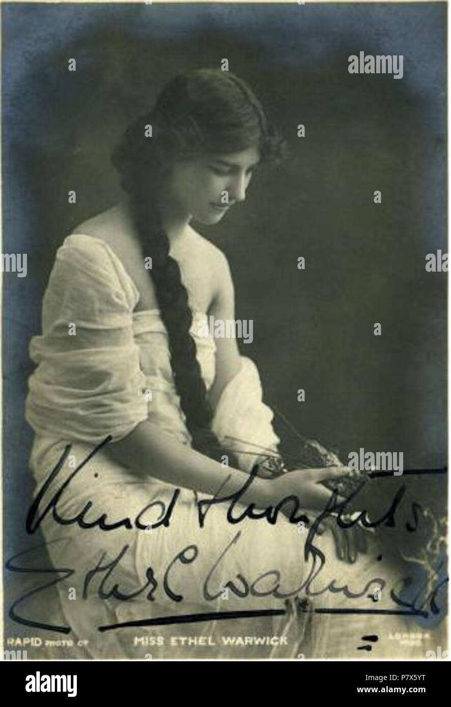 English: Ethel Warwick . circa 1900 153 Ethel warwick 1900 Stock Photo ...