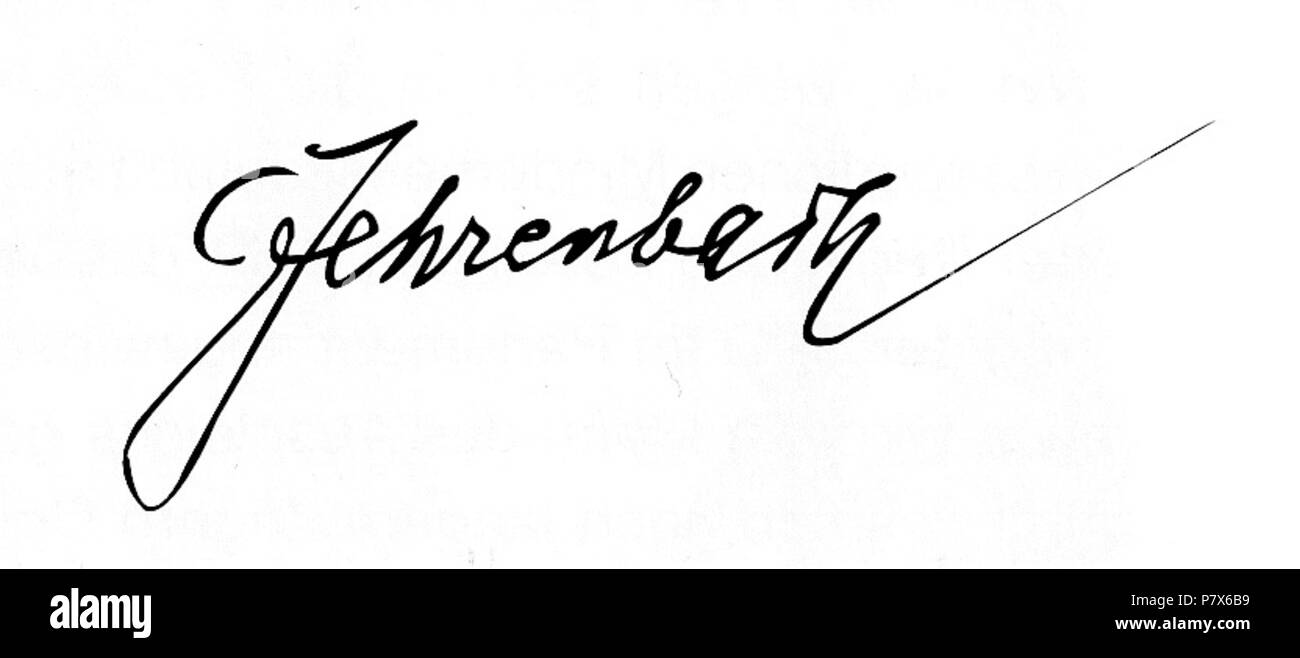 English: Signature of Reichskanzler Konstantin Fehrenbach Deutsch ...
