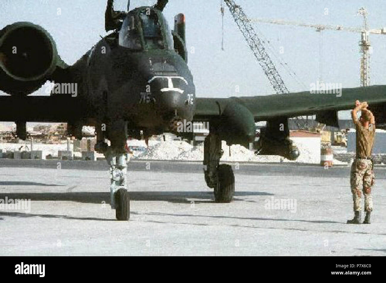 355th Tactical Fighter Squadron - Parking A-10 On Ramp at KFIA Stock ...