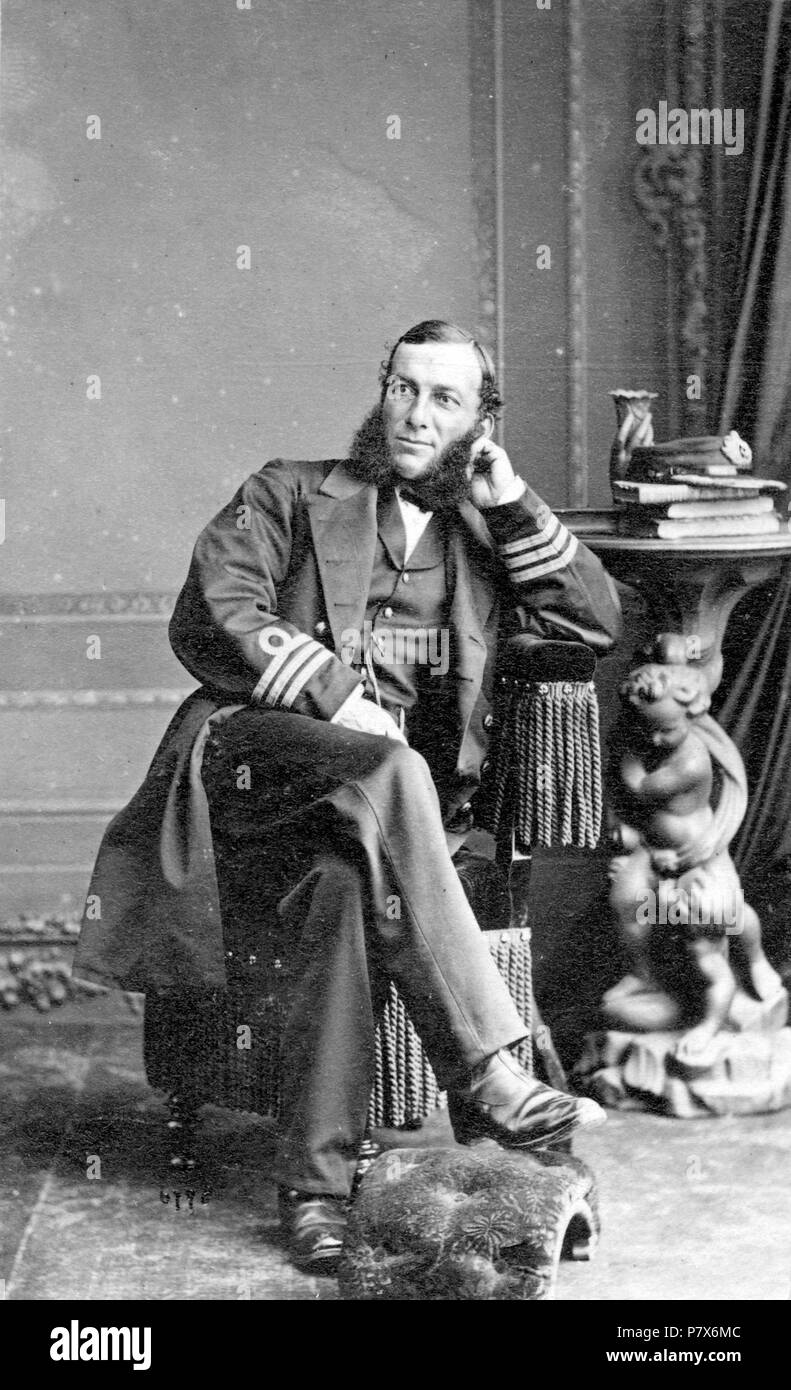 English: Studio photograph of Commander Knocker of HMS Alert. circa ...