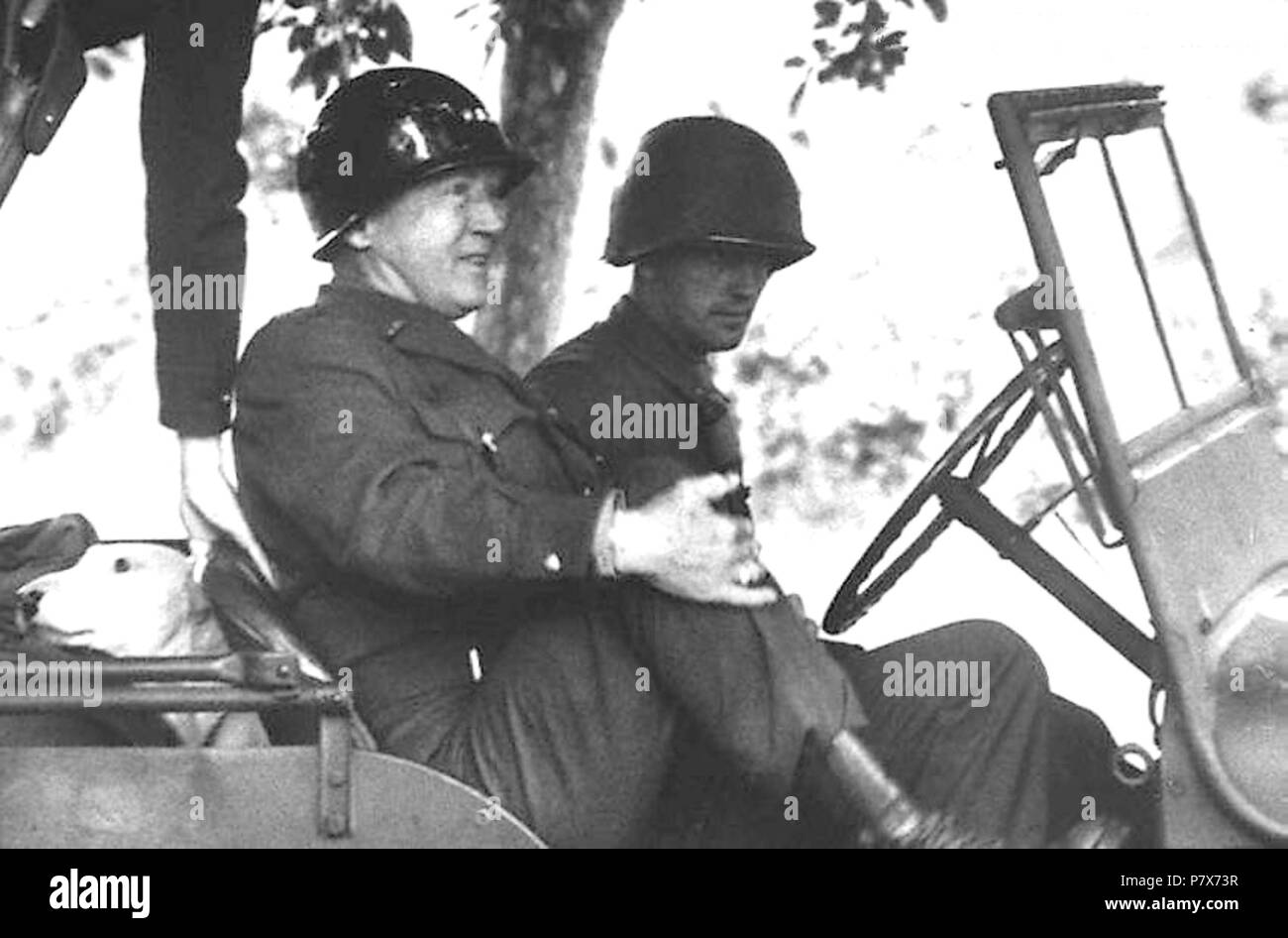 English: General Patton and his Bull Terrier, Willie . no data 170 ...