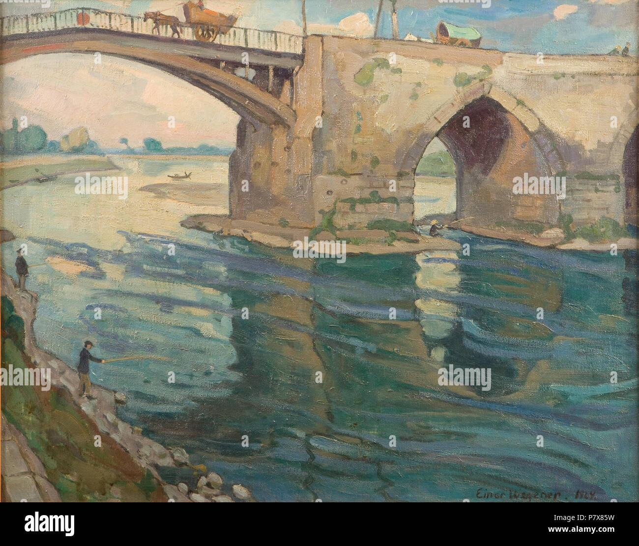 English: Martslandskab, painting by Danish artist Alfred Simonsen ...