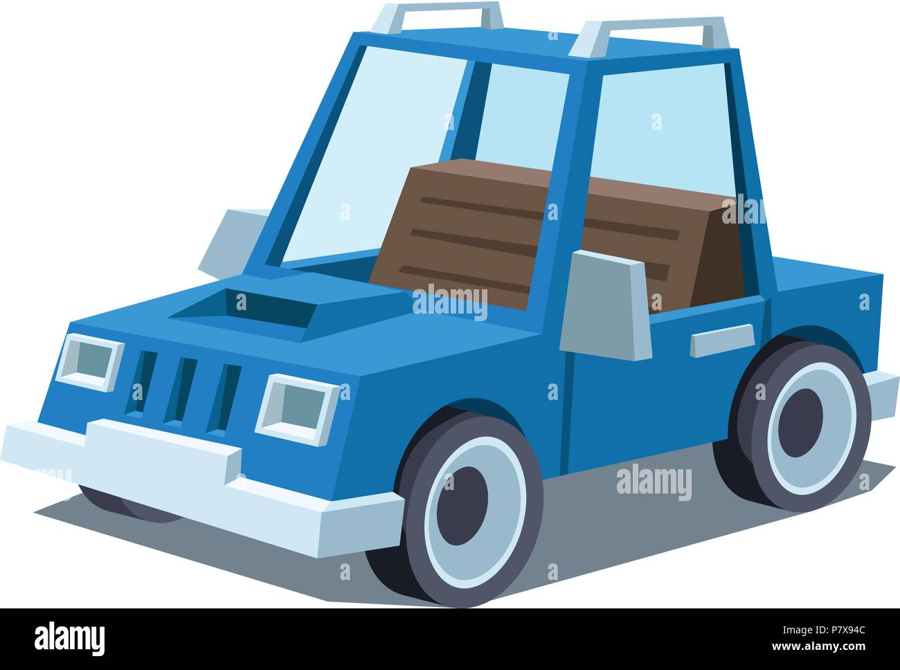 blue cartoon car Stock Vector Image & Art - Alamy