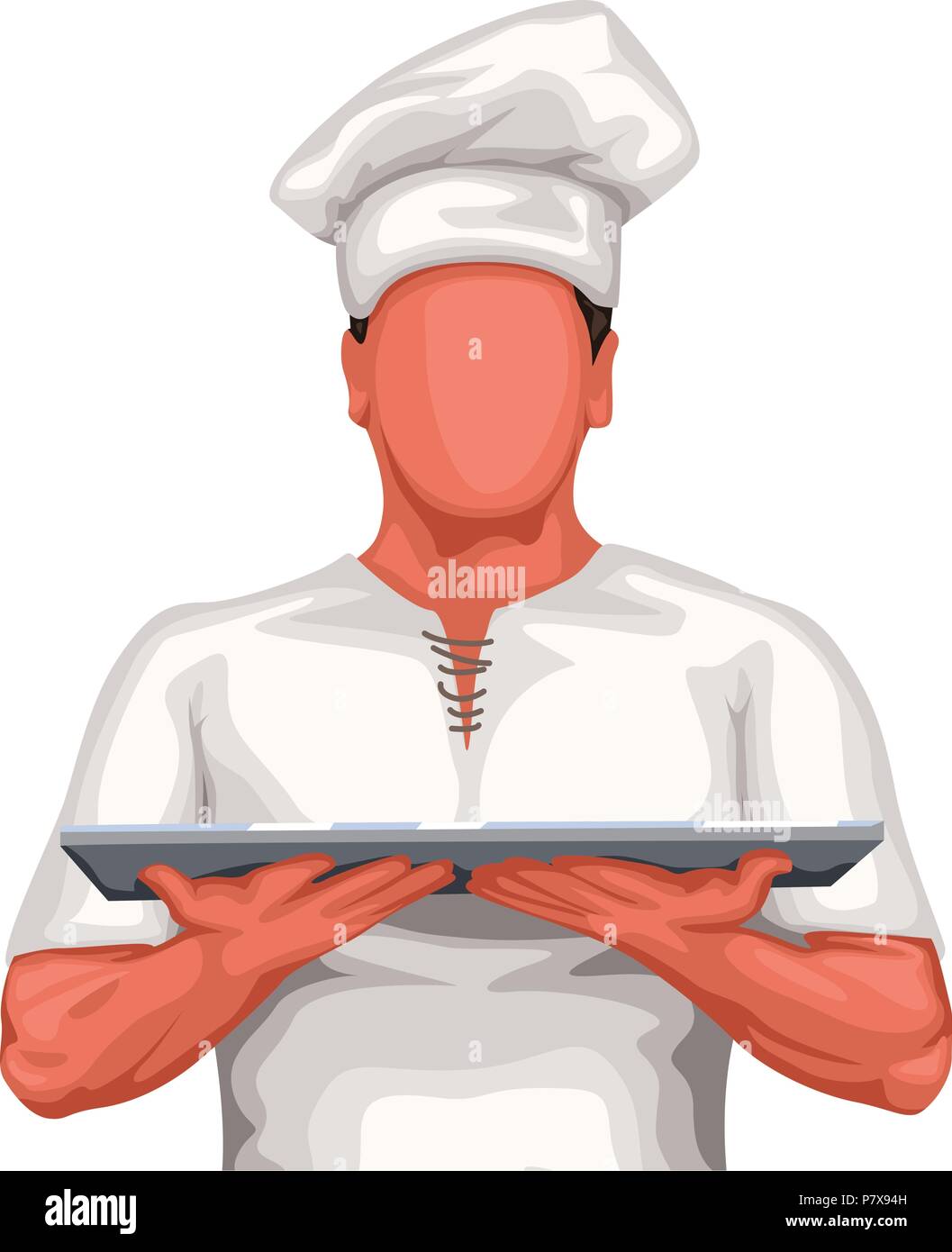 Chef preparing menu baker Stock Vector Images - Alamy