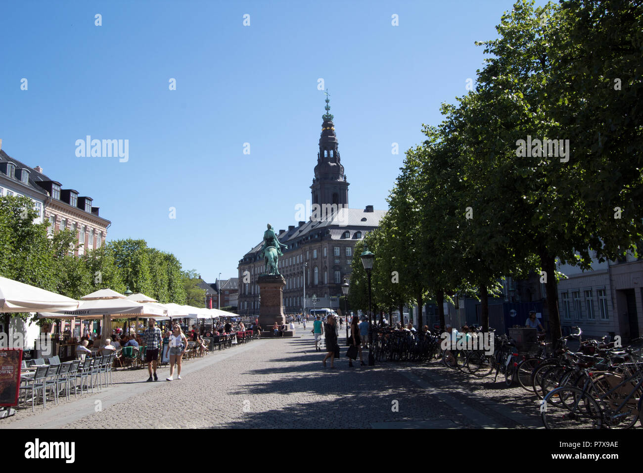 Strøget - the main shopping street in Copenhagen, Denmark Stock Photo ...