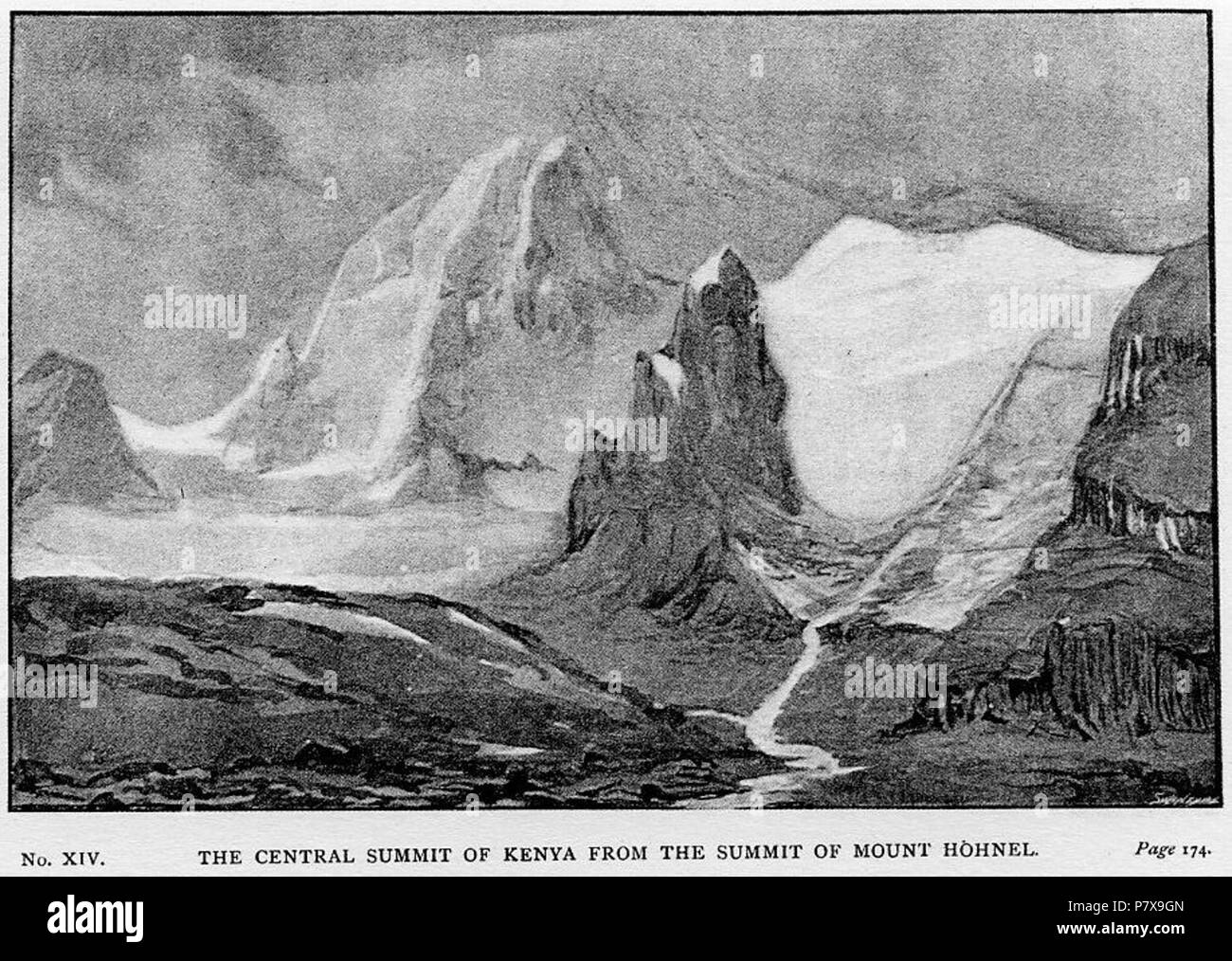 Sketch by Gregory from his expedition to East Africa in 1892-3. This ...