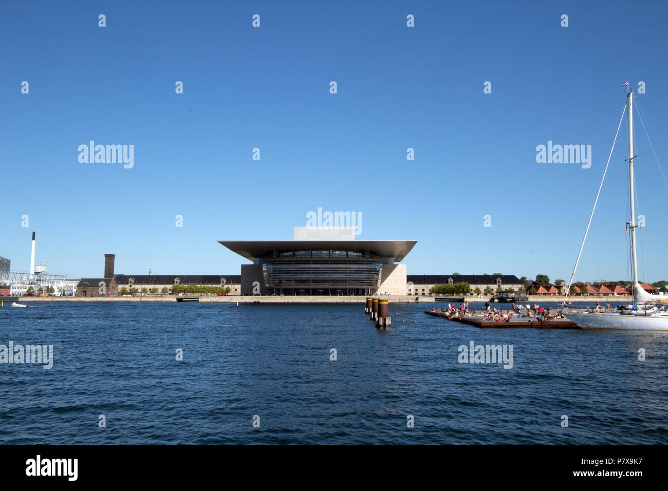 Copenhagen opera house on the waterfront, Copenhagen, Denmark Stock ...