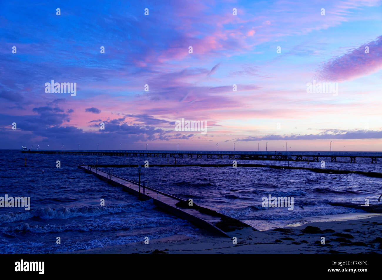 VIEW OF BUSSELTON JETTY AT SUNRISE Stock Photo - Alamy