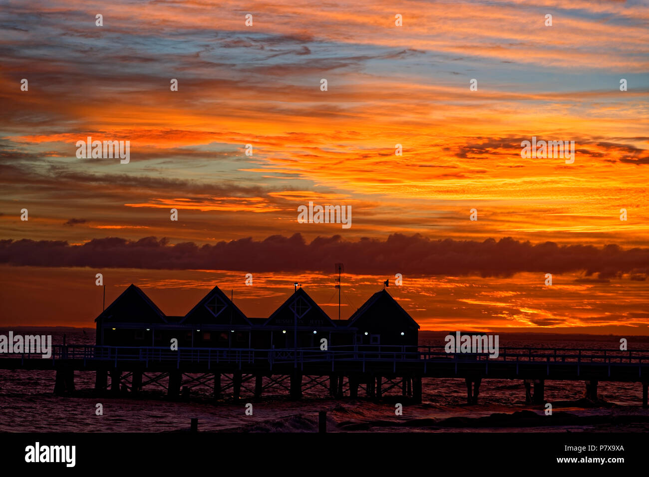 VIEW OF BUSSELTON JETTY AT SUNRISE Stock Photo - Alamy