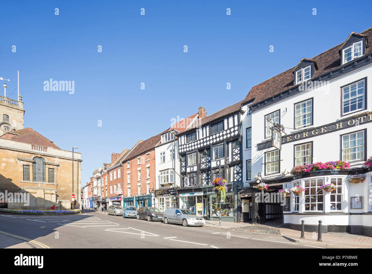 Historic buildings in Load street in the market town of Bewdley ...