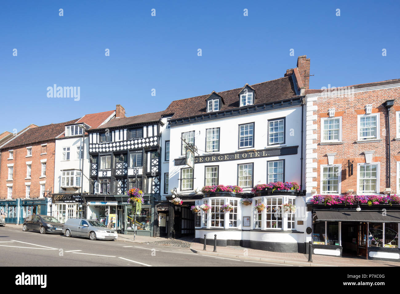Historic buildings in Load street in the market town of Bewdley ...