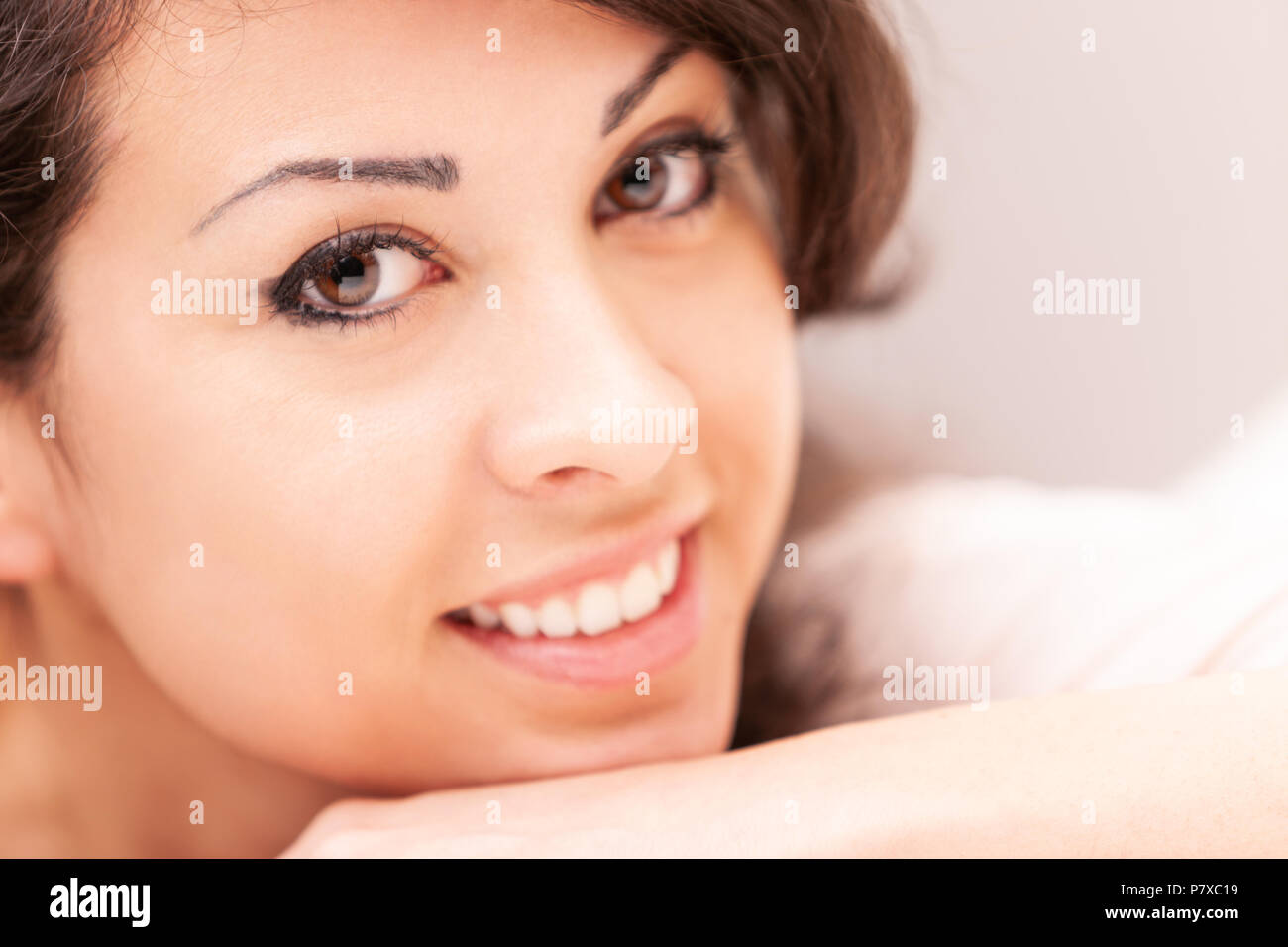 Coy expression hi-res stock photography and images - Alamy