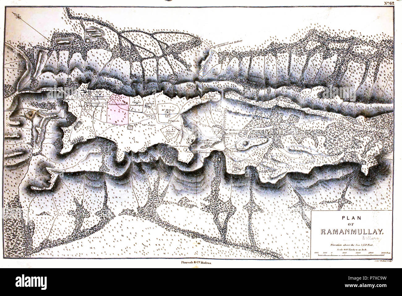Map of Ramanmullay (= Ramdroog, Sandur) in 1854 . 1854 325 Ramanmullay ...
