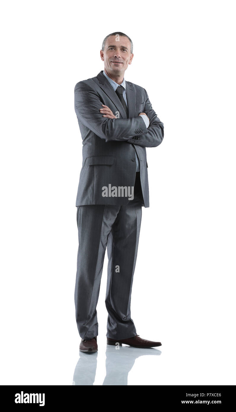 in full growth. portrait of modern business man Stock Photo - Alamy