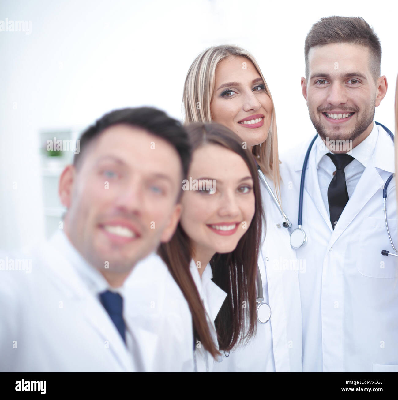 closeup.Portrait of a doctor and medical team Stock Photo - Alamy
