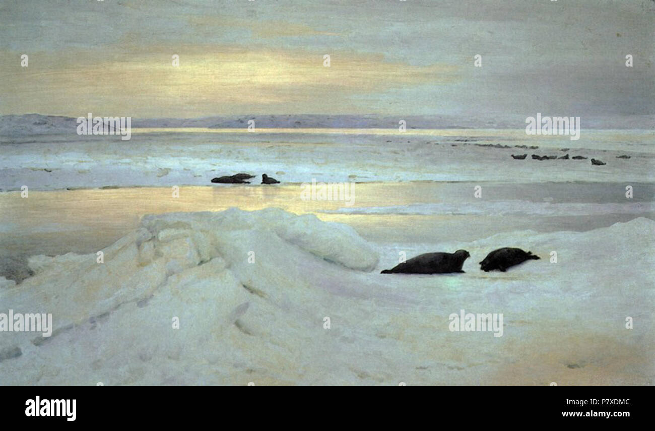 : English: Spring polar night . 1897 352 Spring polar night Stock Photo ...