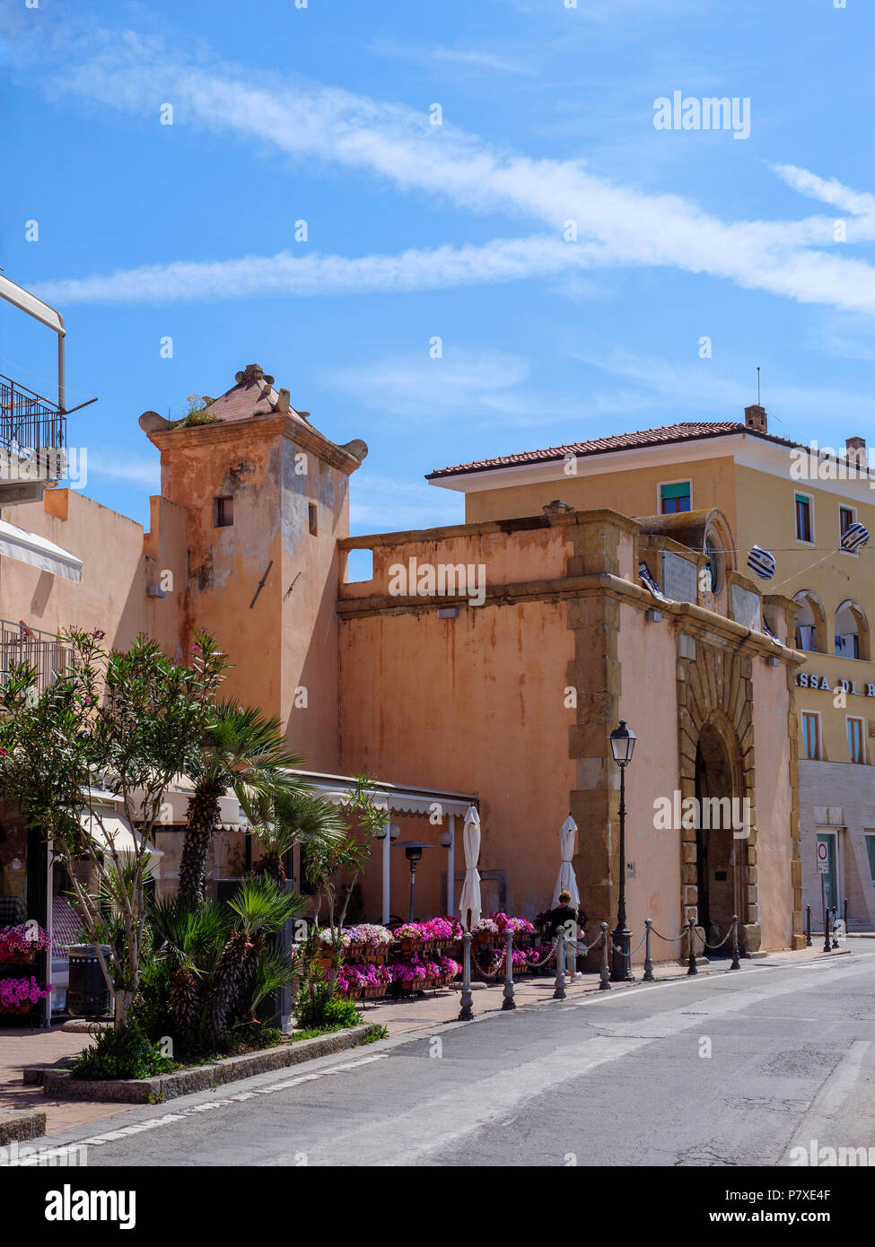 Porta del Mare at port Darsena, Portoferraio, Elba, Region Tuscany ...