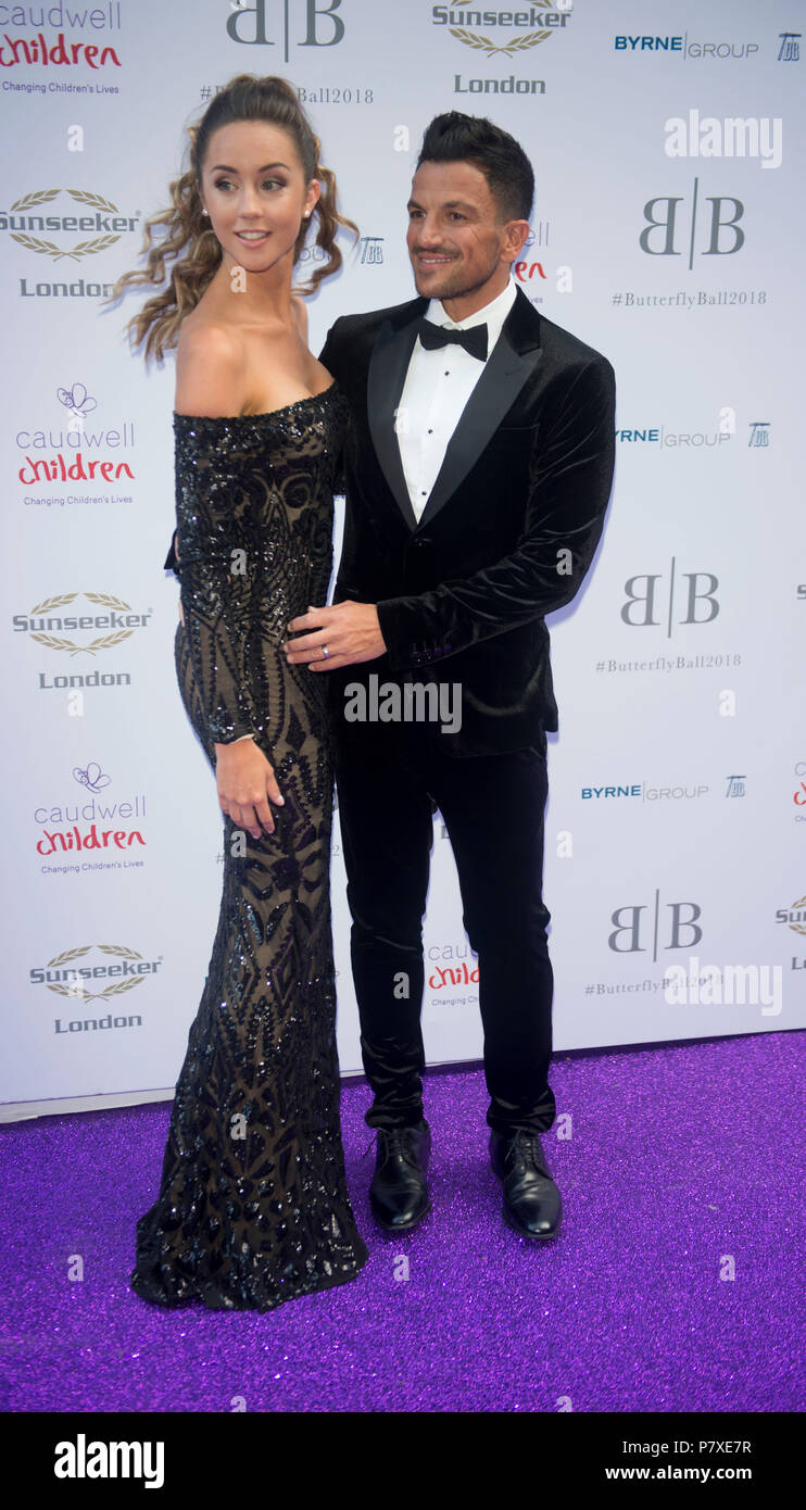 Emily MacDonagh and Peter Andre at the Caudwell Children Butterfly Ball ...