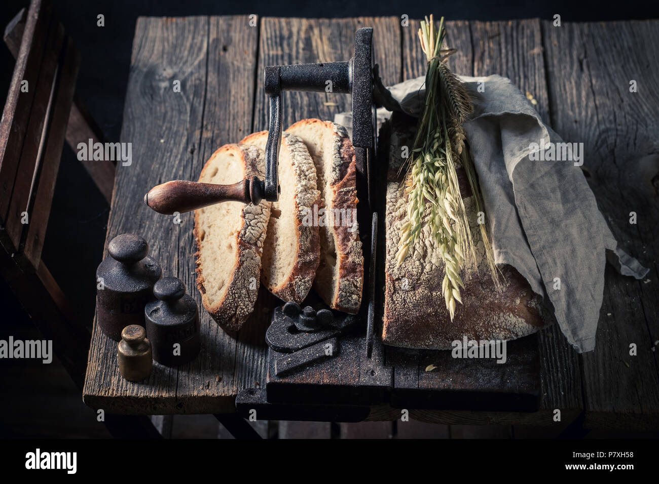 Old bread slicer hi-res stock photography and images - Alamy