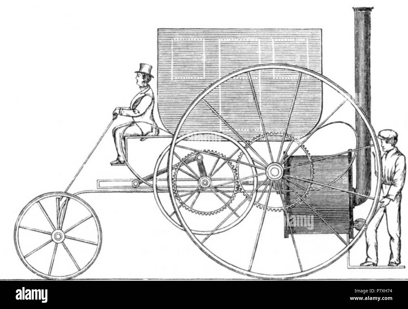 Trevithick Steam Carriage Black and White Stock Photos & Images - Alamy