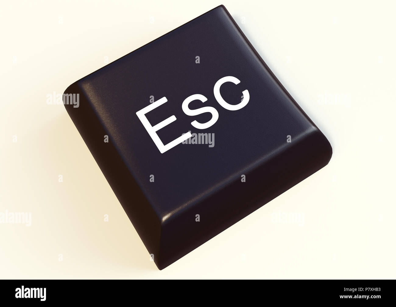 A 3d illustration of a esc button from a keyboard Stock Photo - Alamy