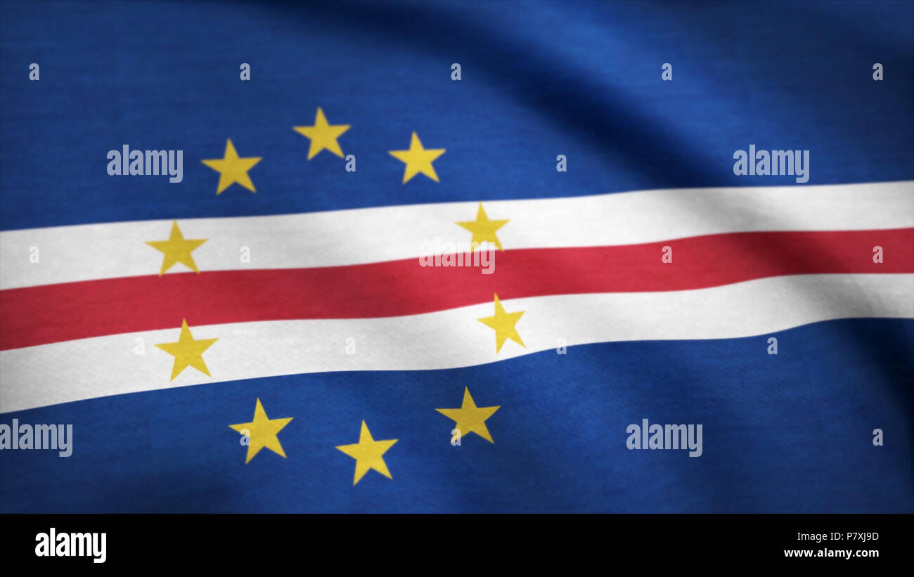 Cape Verde Flag. Background Seamless Looping Animation. A beautiful ...