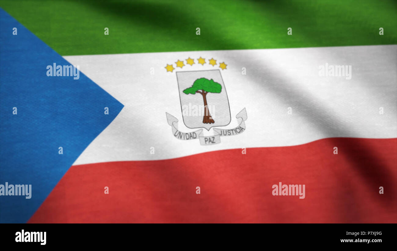 Equatorial Guinea flag waving animation. 4K Seamless Loopable Flag of ...