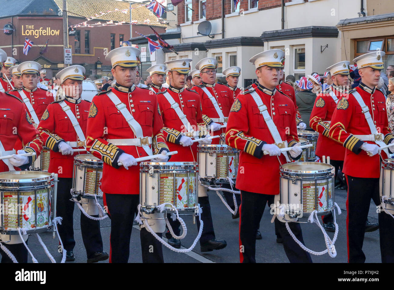 Protestant band red uniforms hi-res stock photography and images - Alamy