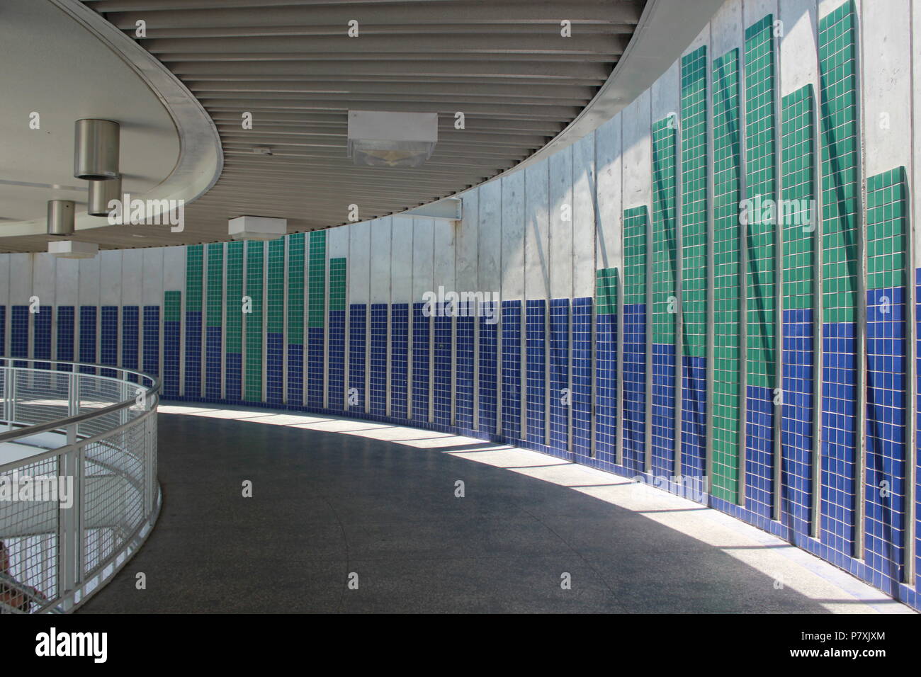 CTA Blue Line Train Cumberland Station tile wall in Park Ridge ...