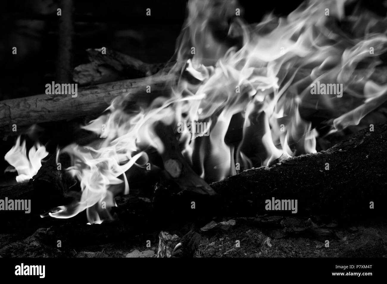 Campfire Cooking Black and White Stock Photos & Images - Alamy