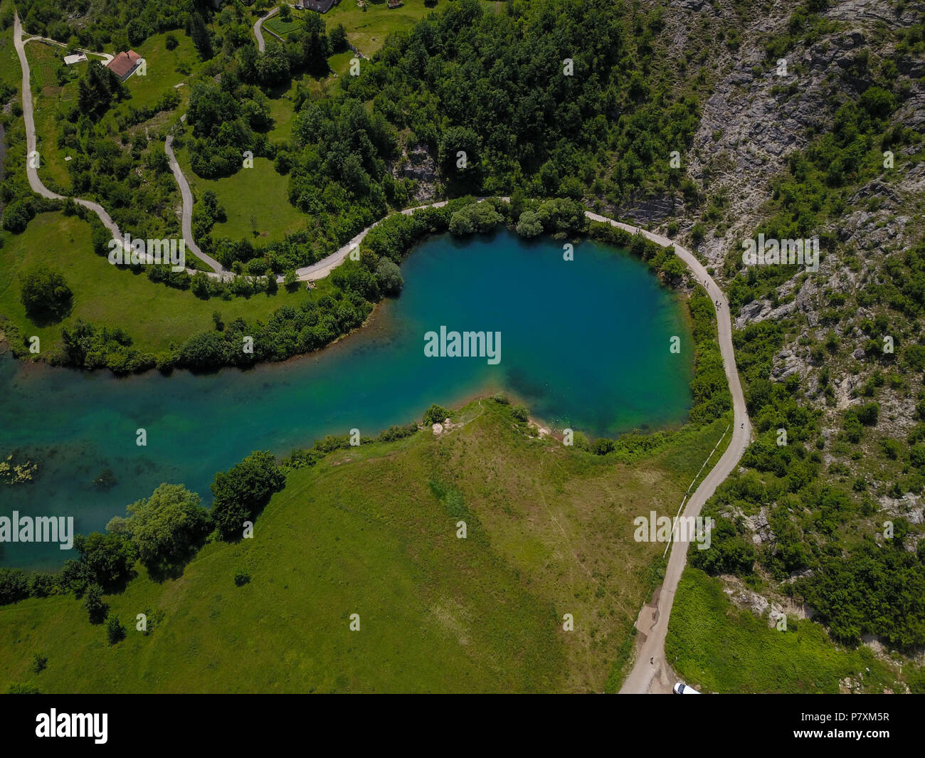 The Gornjepolje Spring (Gornjepoljski Vir) is a huge karst spring in ...