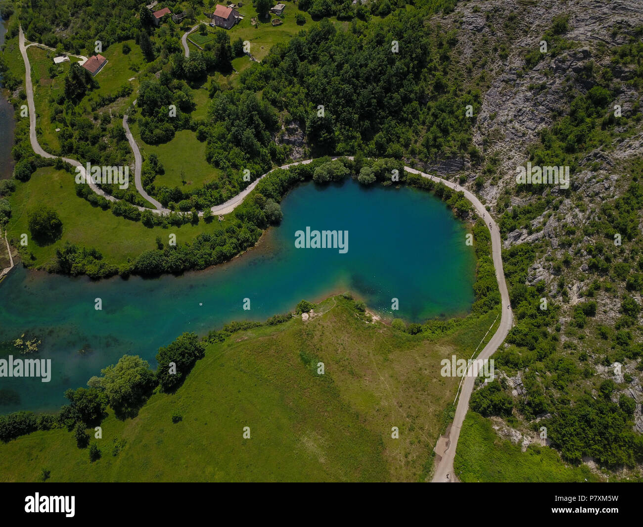 The Gornjepolje Spring (Gornjepoljski Vir) is a huge karst spring in ...
