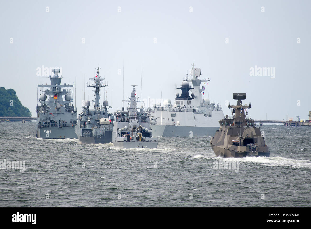German K130 Braunschweig class corvette F261 Magdeburg during Naval ...