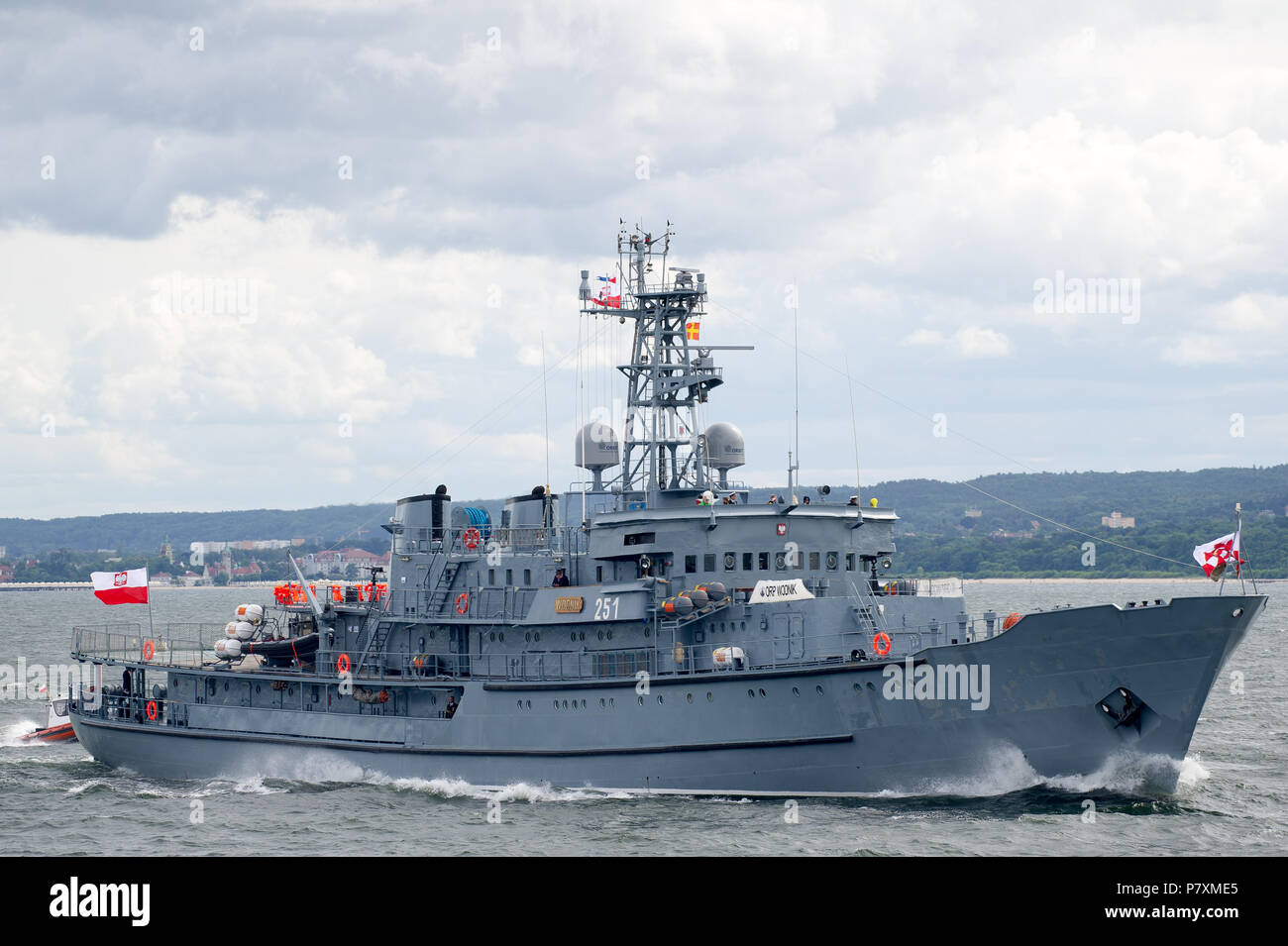 Polish Wodnik-class training ship ORP Wodnik 251 during Naval Parade to ...