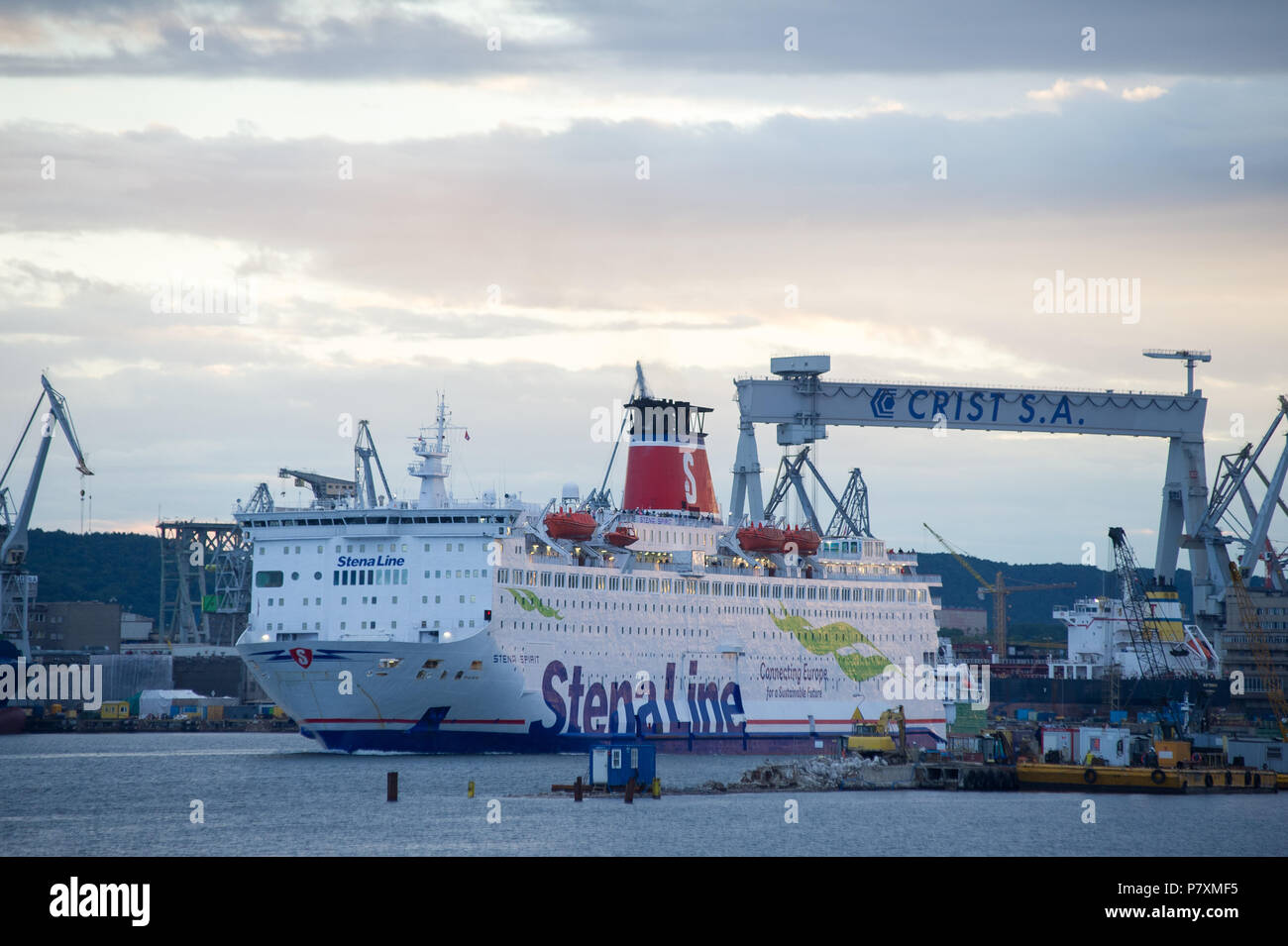 MS Stena Spirit, large cruiseferry owned by Stena Line, in Gdynia ...